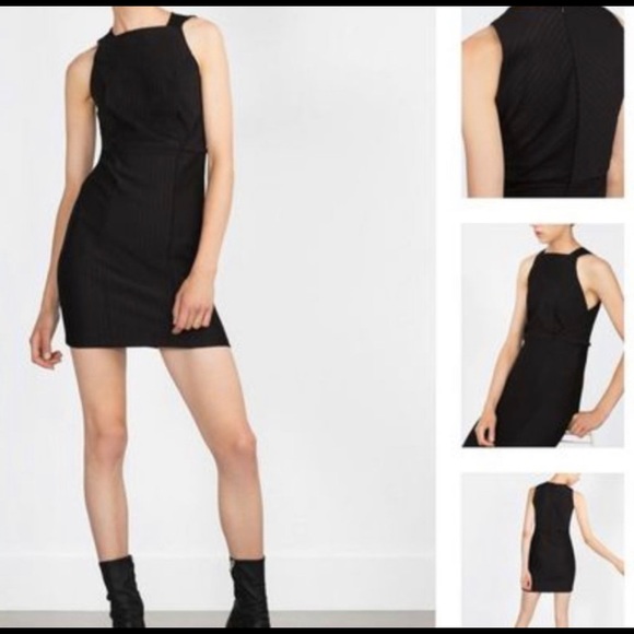 Zara | Dresses | Zara Wb Collection Ribbed Textured Black Dress | Poshmark